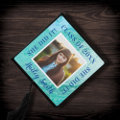 Watercolor Ocean Photo + Typography Graduation Cap Topper | Zazzle