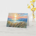 Watercolor Ocean Sunrise Birthday Card | Zazzle