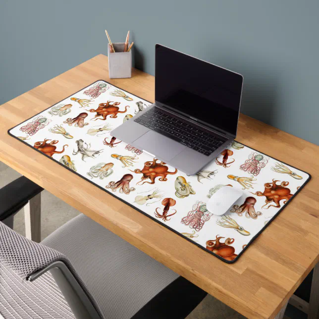 Watercolor Octopus Cephalopod Ocean Animals Desk Mat | Zazzle