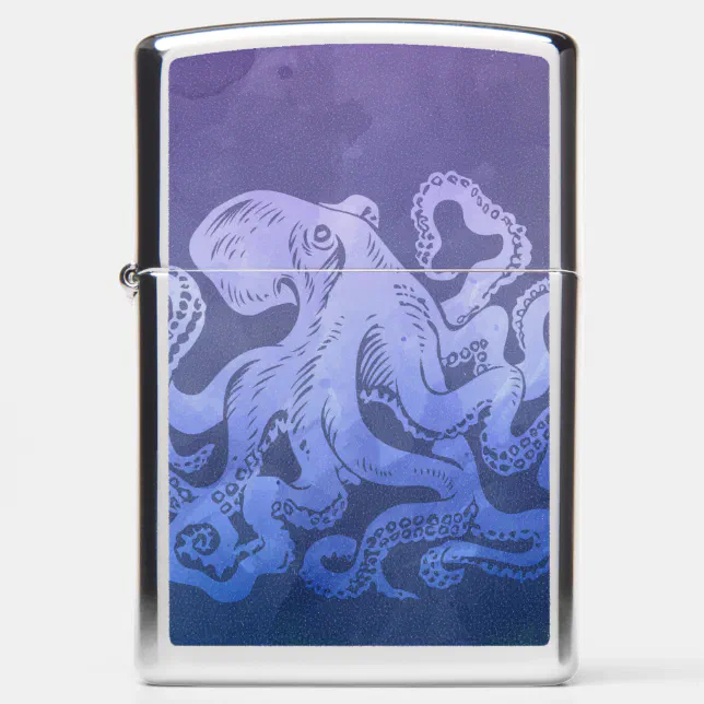 Watercolor Octopus Zippo Lighter | Zazzle