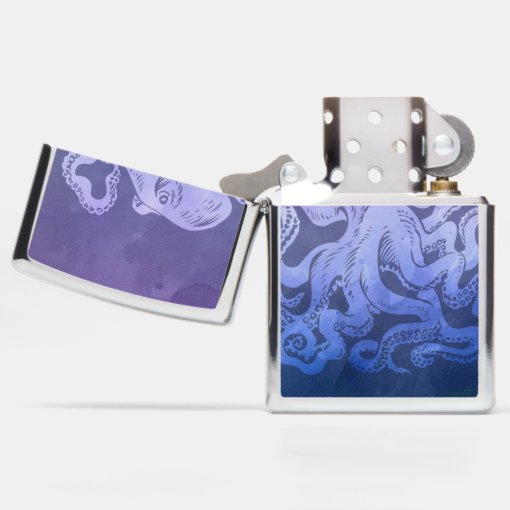 Watercolor Octopus Zippo Lighter | Zazzle