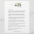 Watercolor Olive Branch Letterhead Template | Zazzle