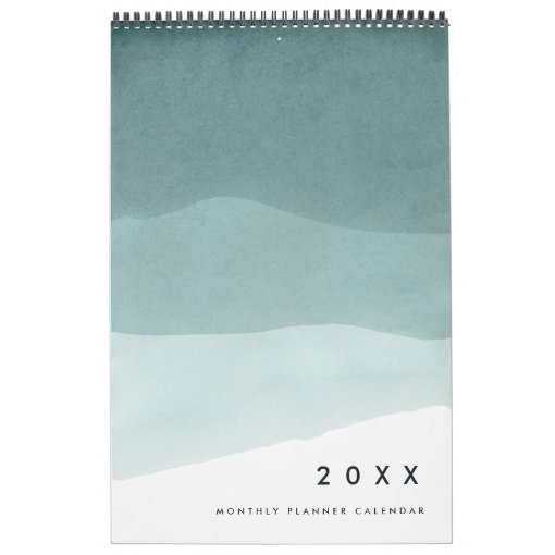 Watercolor Ombre Monthly Planner Calendar | Zazzle
