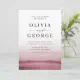 Watercolor Ombre Red Modern Wedding Invitation | Zazzle