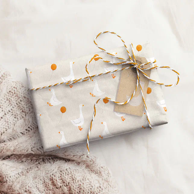 Watercolor One Silly Goose Wildflower 1st Birthday Wrapping Paper | Zazzle