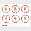 Watercolor Orange Marmalade Jam jar Classic Round Sticker | Zazzle