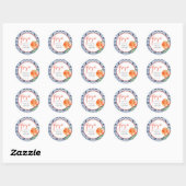 Watercolor Orange Spritz Grazie Favors Classic Round Sticker | Zazzle