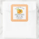 Watercolor Oranges Orangecello Wedding Thank You Square Sticker | Zazzle