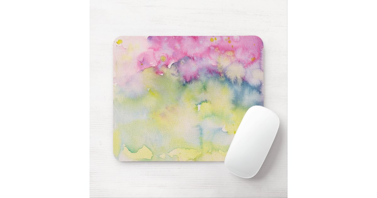 Watercolor Paint Stain Mouse Pad | Zazzle