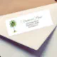 Watercolor Palm Tree Elegant Modern Chic Wedding Label | Zazzle