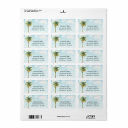 Watercolor Palm Tree New Address Label | Zazzle