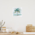 Watercolor Palm Tree Painting Poster | Zazzle