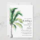 Watercolor Palm Tree Script Destination Wedding Invitation | Zazzle
