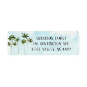 Watercolor Palm Trees New Address Label | Zazzle