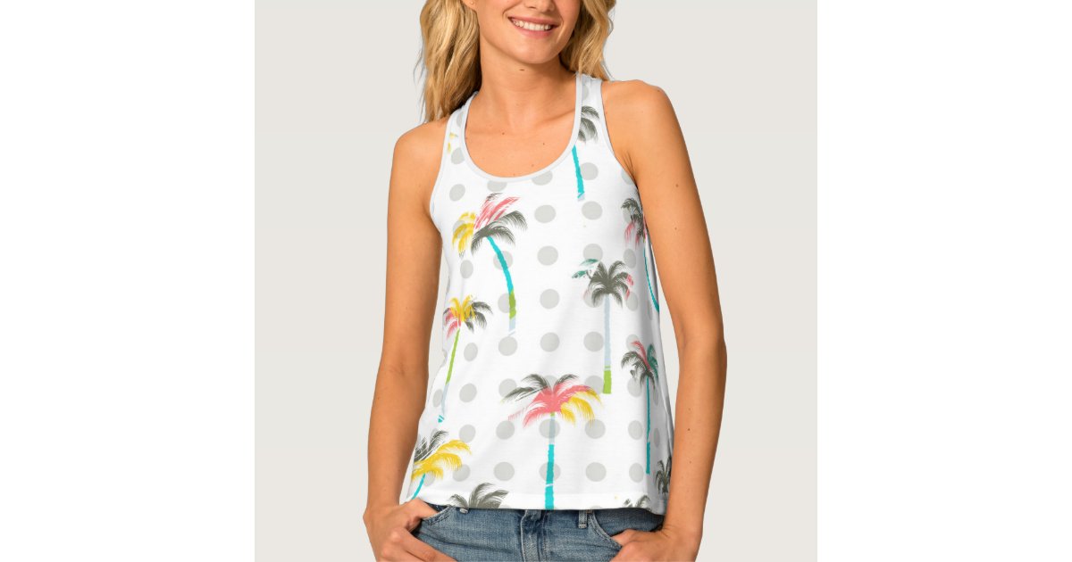 Watercolor Palm Trees Tank Top | Zazzle