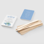 Watercolor Paper Beach Wedding Fan | Zazzle