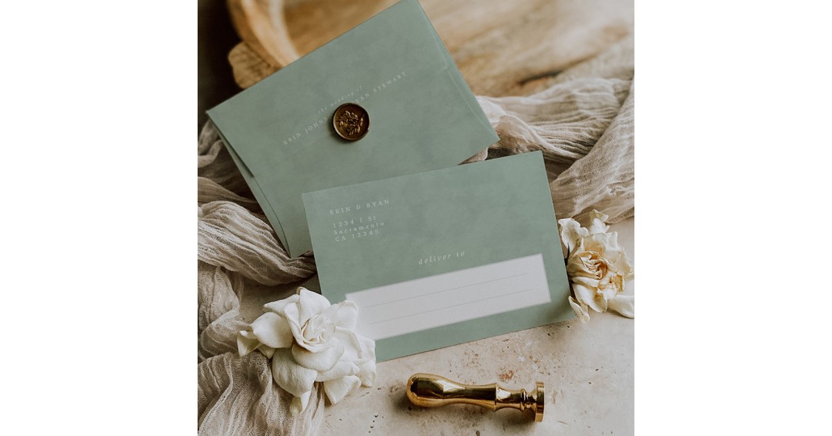 Watercolor Paper Texture A7 5x7 Wedding Invitation Envelope | Zazzle