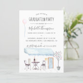 Watercolor Paris Graduation invitation | Zazzle