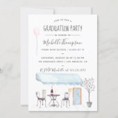 Watercolor Paris Graduation invitation | Zazzle