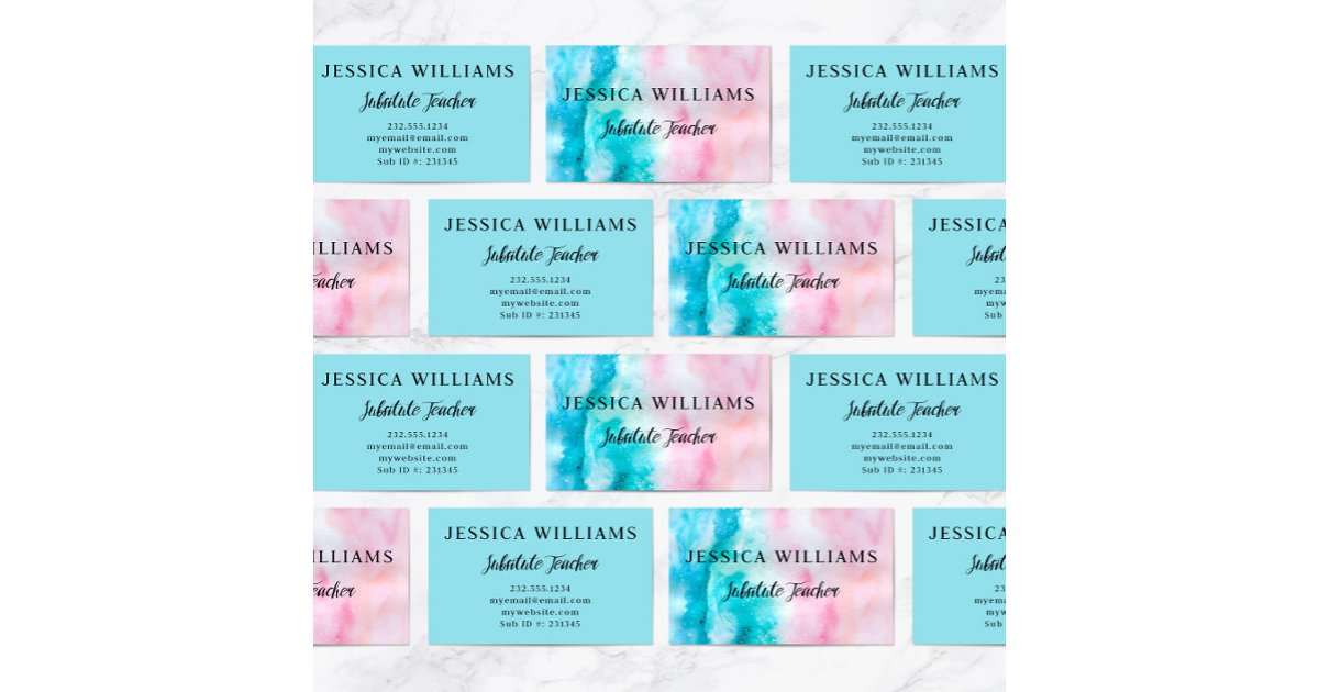 Watercolor Pastel Custom Business Card | Zazzle