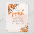 Watercolor Peach Birthday Invitation | Zazzle