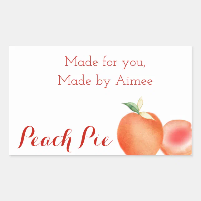 Watercolor Peach Sticker | Zazzle
