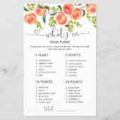 Watercolor peach Whats in your purse game | Zazzle