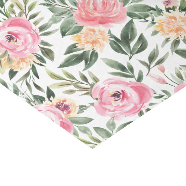 Watercolor Peony Gift Tissue Paper | Zazzle