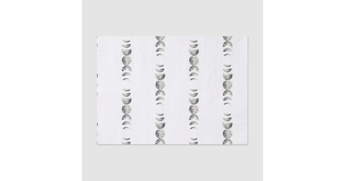 Watercolor Phases of the Moon Tissue Paper | Zazzle
