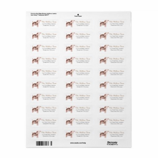 Watercolor Pig Farm Return Address Label | Zazzle