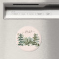 Watercolor Pine Forest and mountain Rustic Magnet | Zazzle