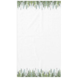 Watercolor Pine Trees Tablecloth | Zazzle