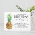 Watercolor Pineapple Birthday Party Invitation | Zazzle