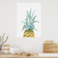 Watercolor Pineapple Poster | Zazzle