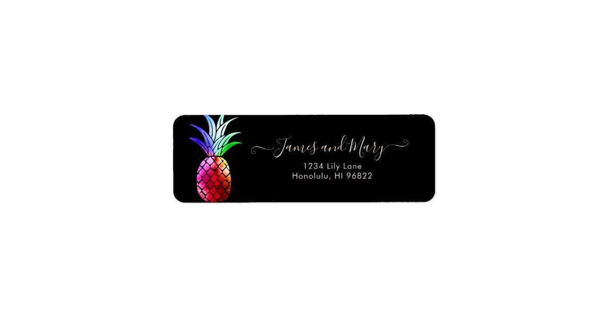 Watercolor Pineapple Return Address Label | Zazzle