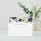 Watercolor Pink Blue Floral Personalized Gold Note Card | Zazzle