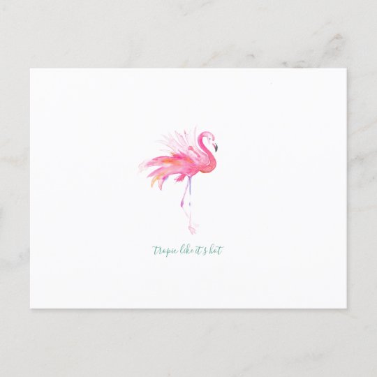 Watercolor Pink Flamingo Postcard | Zazzle.com