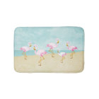 Tropical Pink Flamingo Bathroom Rug Mat Home Decor | Zazzle.com