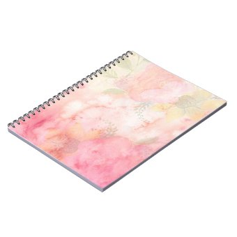 Watercolor Pink Floral Background Notebook | Zazzle