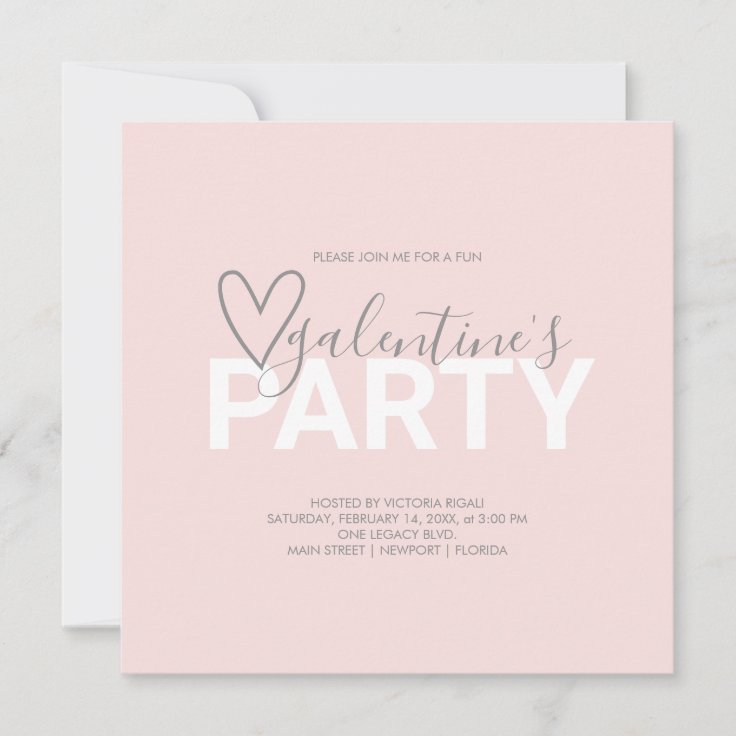 Watercolor Pink Galantine Birthday Party | Zazzle