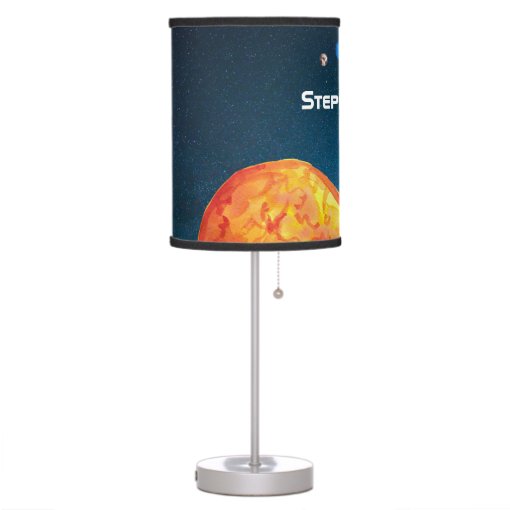 Watercolor Planets Solar System Personalized Table Lamp | Zazzle