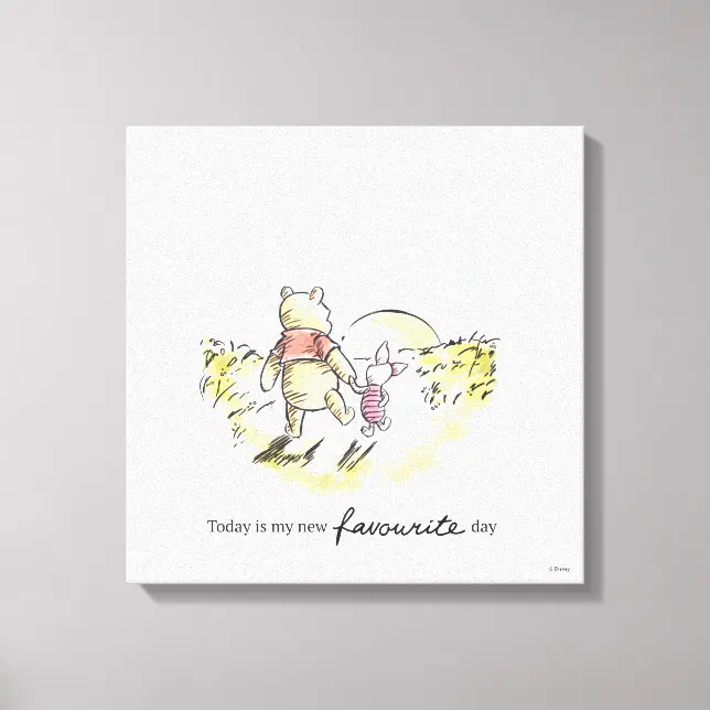 Watercolor Pooh & Piglet Canvas Print | Zazzle
