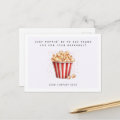 Watercolor Popcorn Referral Thank You Realty Postcard | Zazzle
