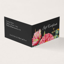 Watercolor Poppy Flowers Gift Certificate | Zazzle