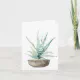 Watercolor Potted Succulent Note Card | Zazzle