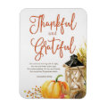 Watercolor Pumpkin Cornucopia Thanksgiving Poem Magnet | Zazzle