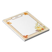 Watercolor Pumpkin & Leaves | Fall Themed Notepad | Zazzle