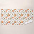 Watercolor Pumpkins and Foliage Autumn Pattern Bath Towel Set | Zazzle