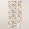 Watercolor Pumpkins and Foliage Autumn Pattern Bath Towel Set | Zazzle