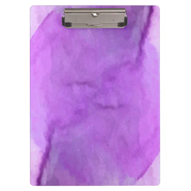 Watercolor Purple Background Clipboard | Zazzle